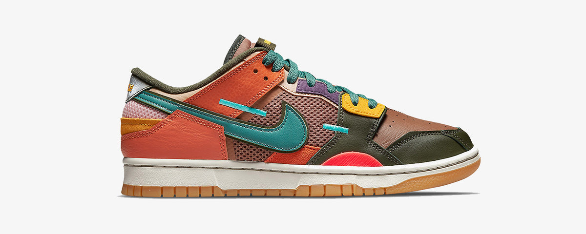 NIKE DUNK LOW “SCRAP” IN BROWN/SPORT SPICE