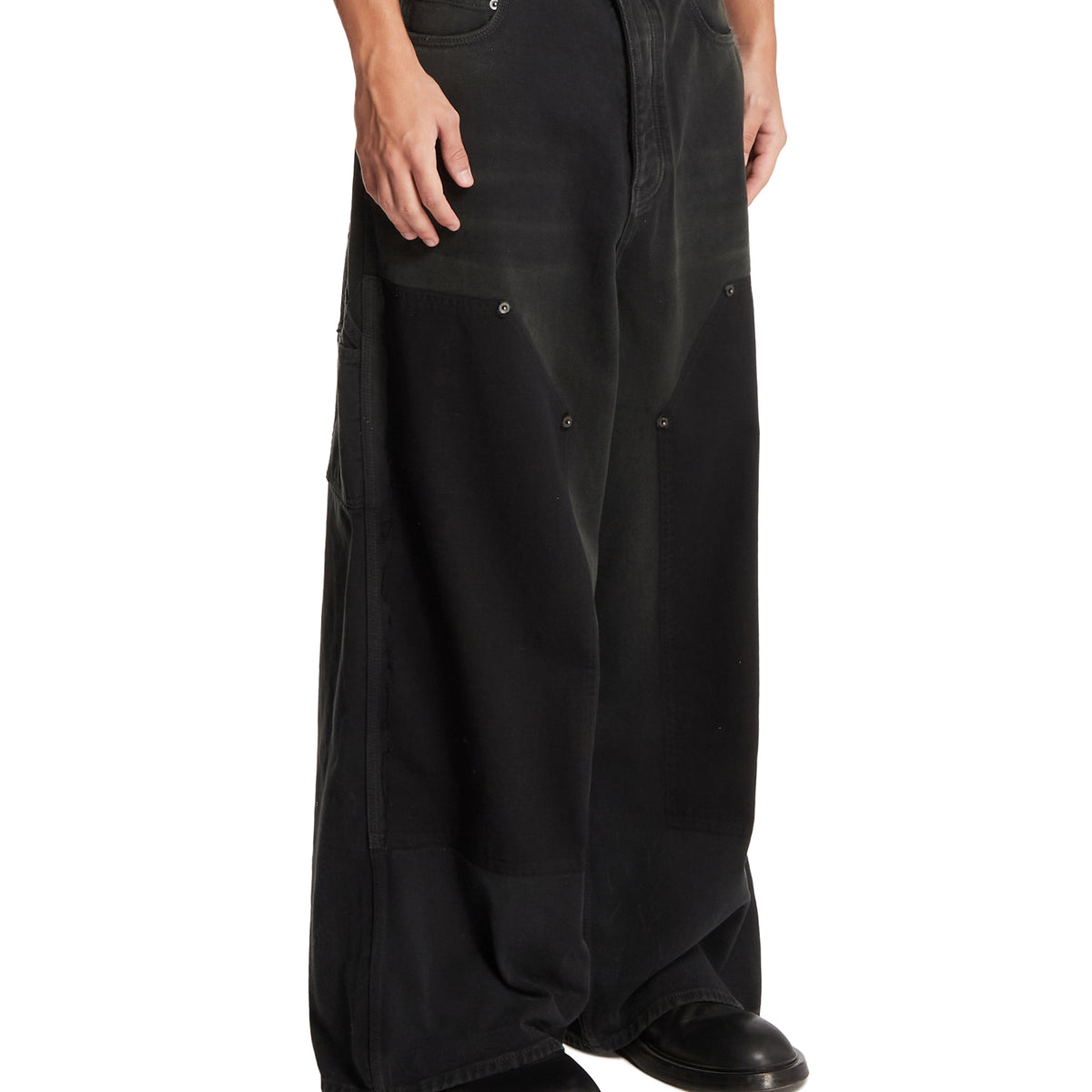 Black Baggy Ripped Off Pants | BALENCIAGA - Antonia