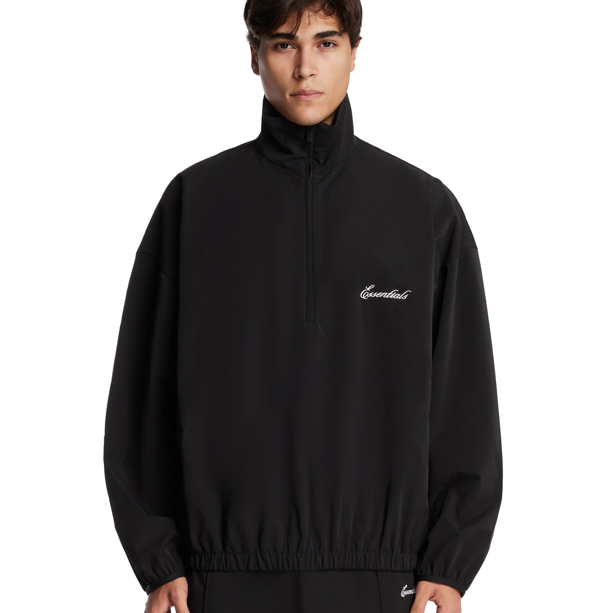 Black Zip-up Hoodie | FEAR OF GOD ESSENTIALS - Antonia