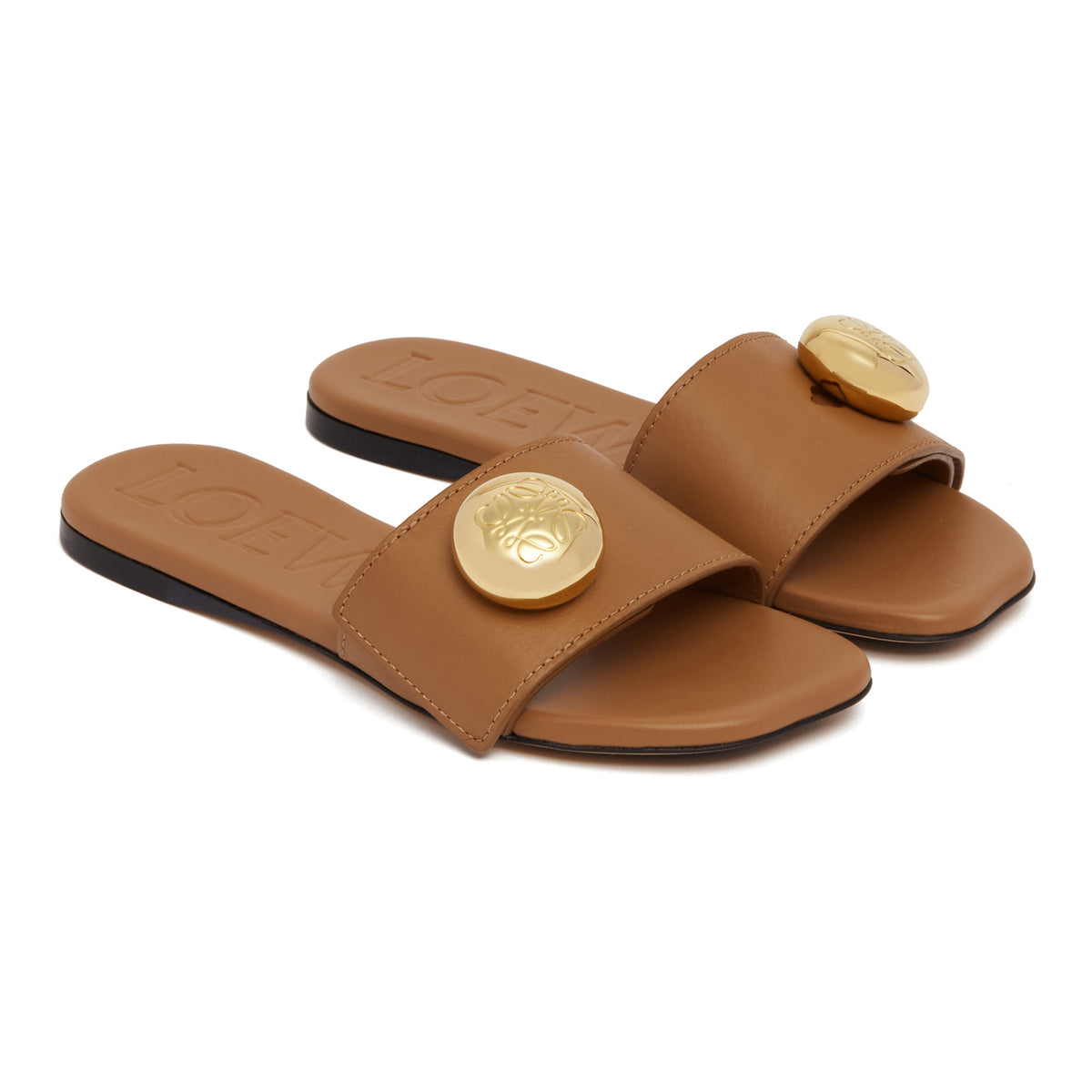 Brown Pebble Slides | LOEWE - Antonia