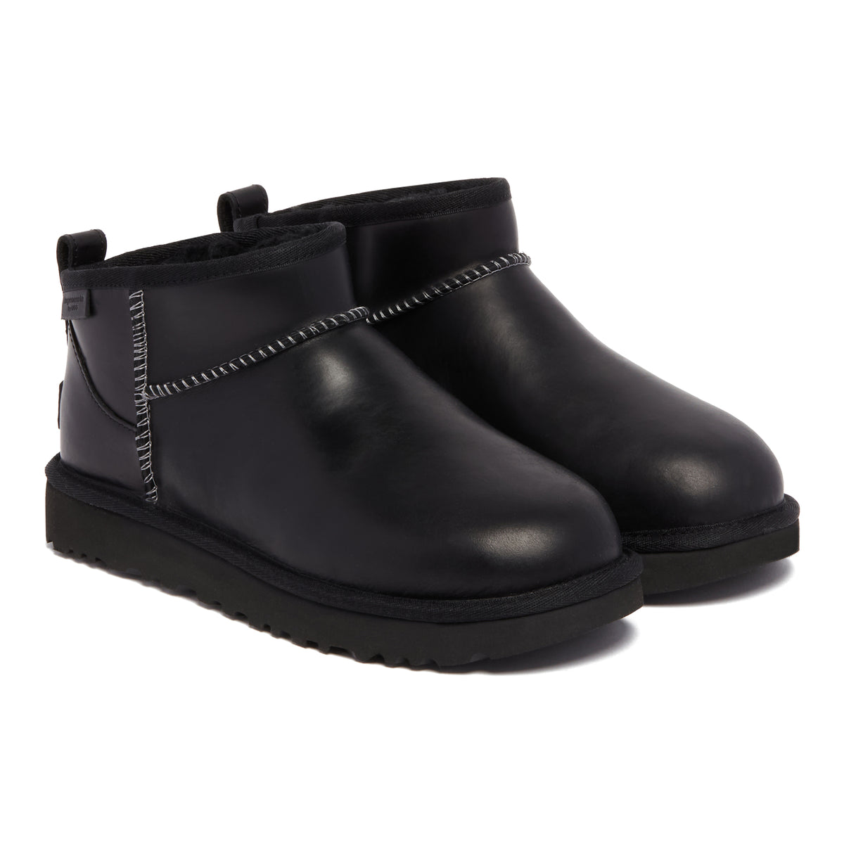 Stivali Classic Ultra Mini Leather Regenerate Neri | UGG - Antonia