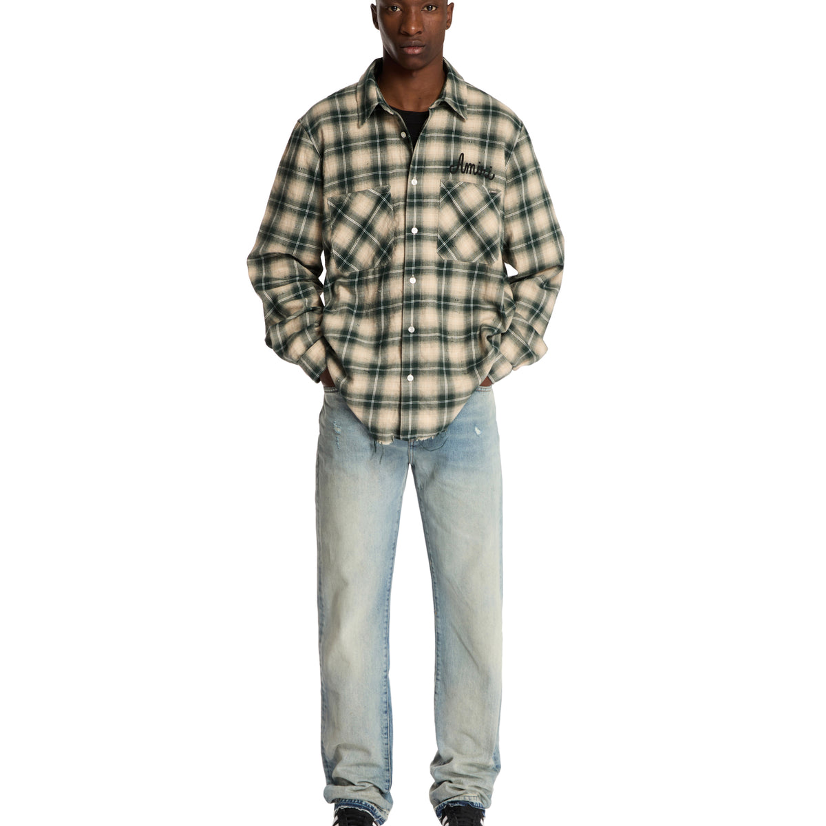 Blue Straight-Leg Jeans | AMIRI - Antonia