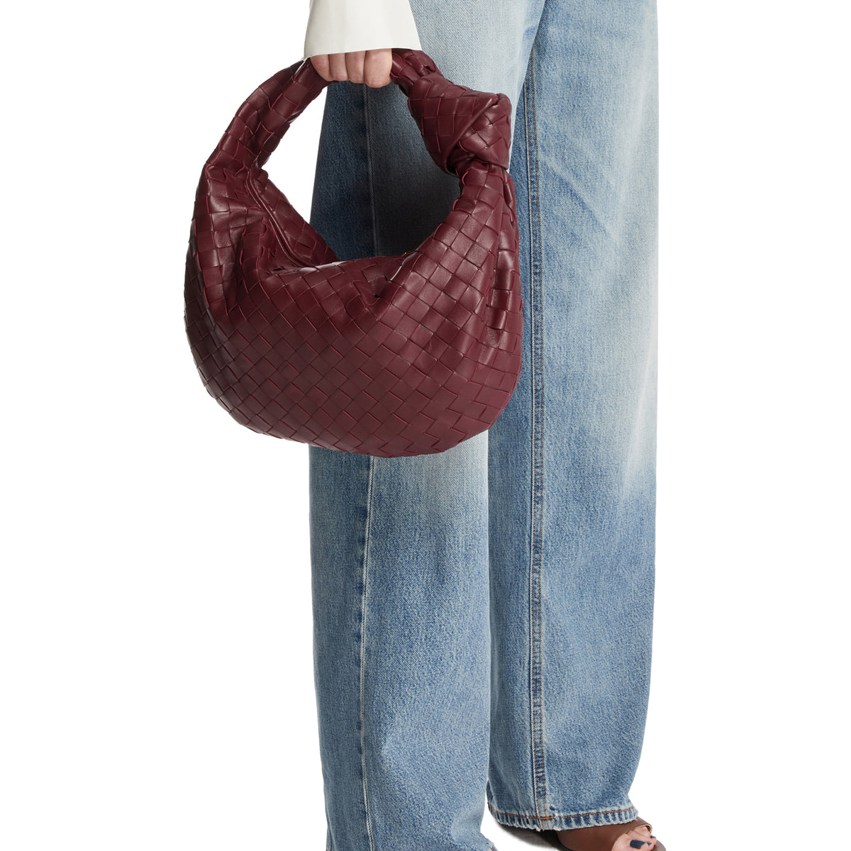 Burgundy Small Jodie Bag | BOTTEGA VENETA - Antonia