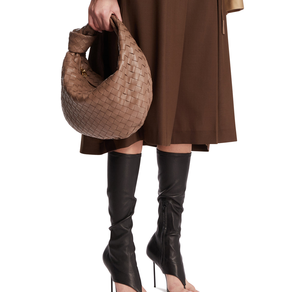 Brown Small Jodie Bag | BOTTEGA VENETA - Antonia