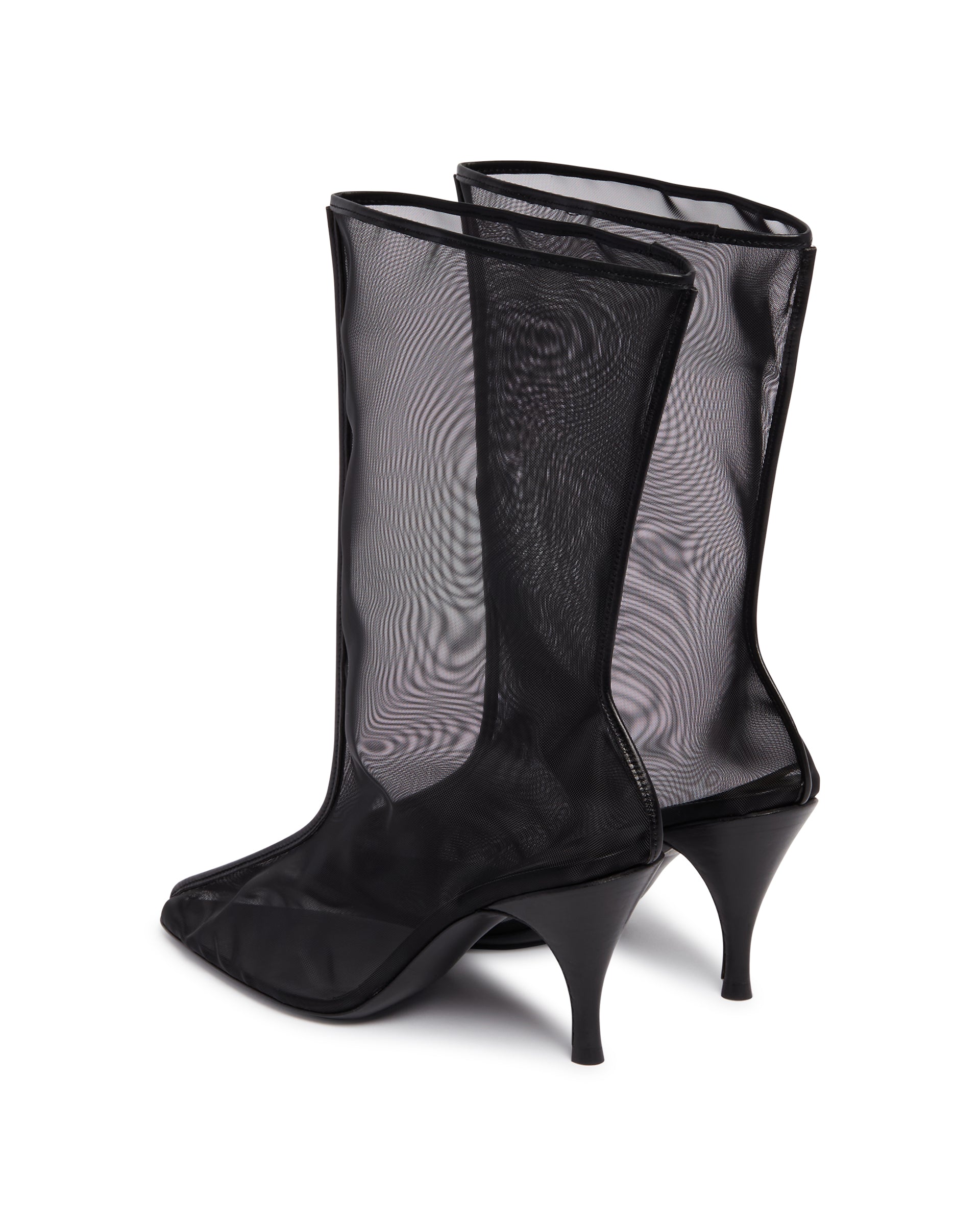 Black Drawing A Blank 85 Transparent Ankle Boots | HERBERT LEVINE - Antonia